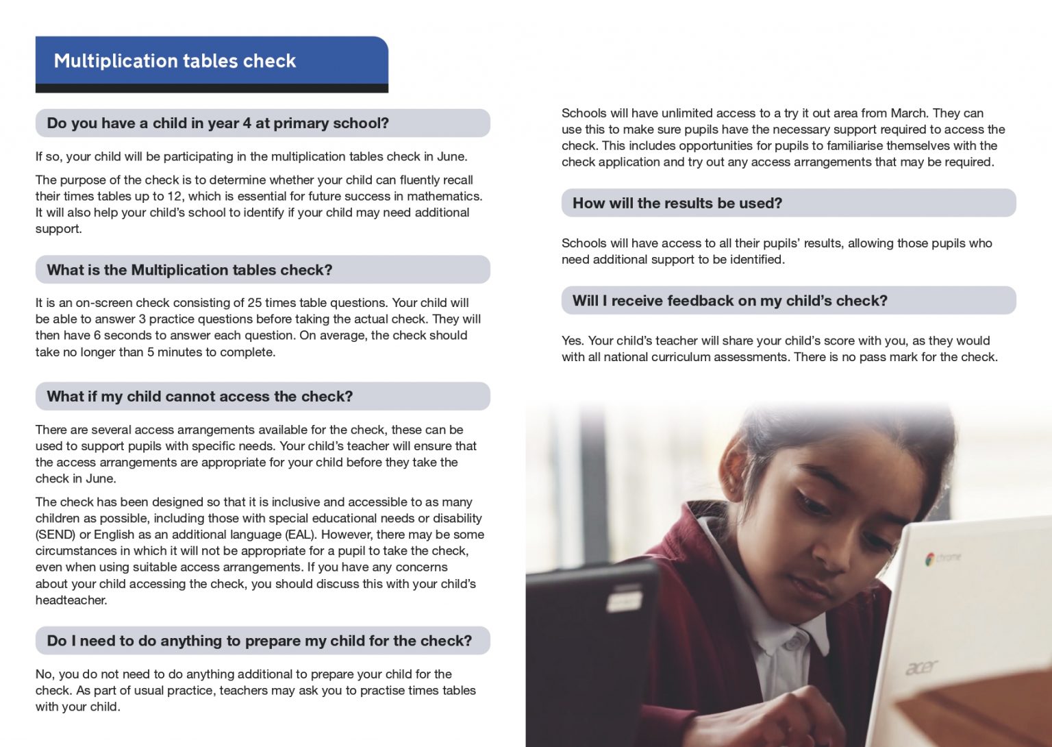 Year 4 Multiplication Check Parents' Guide - Teignmouth Primary