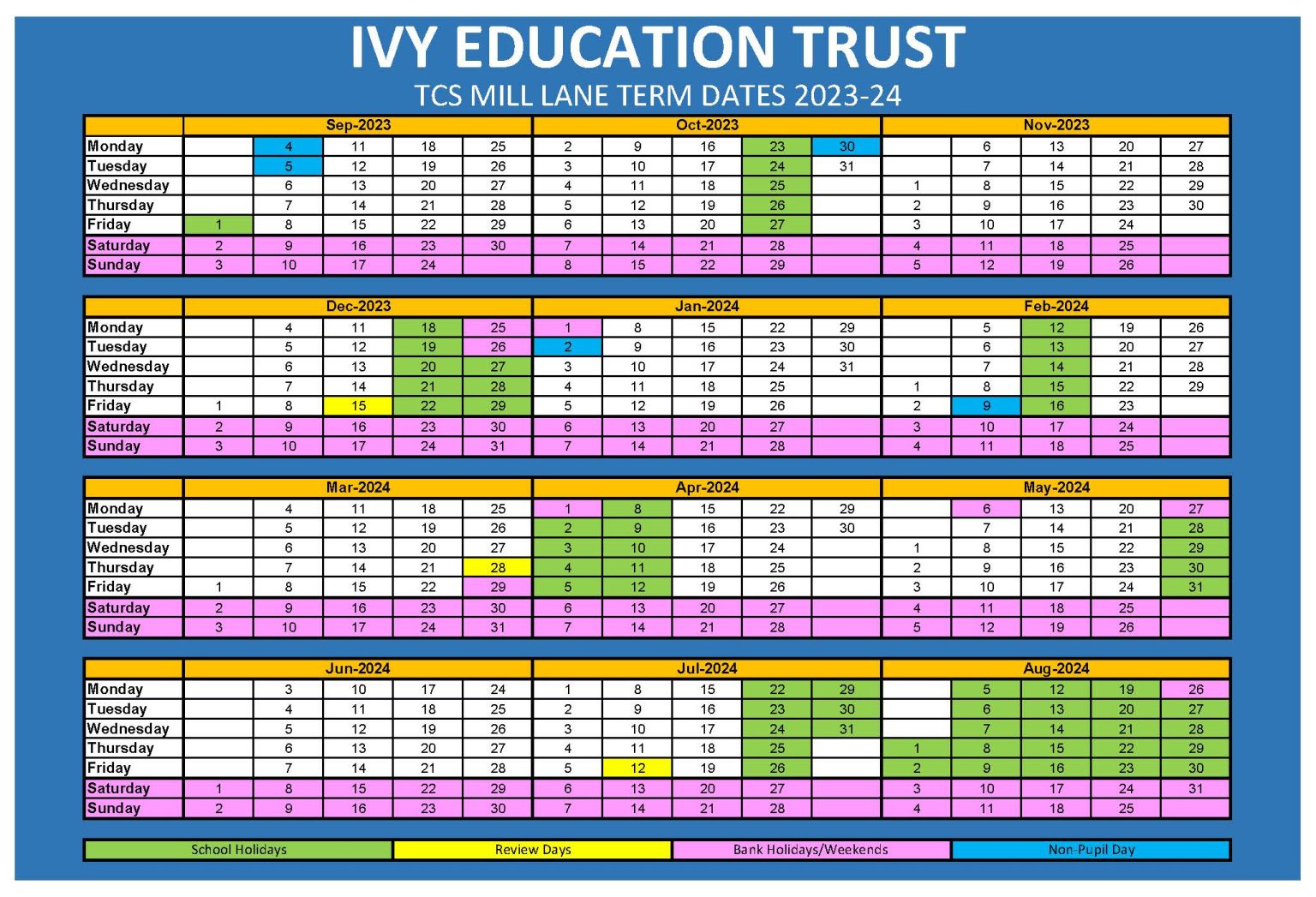 Term Dates/Calendar - Teignmouth Primary